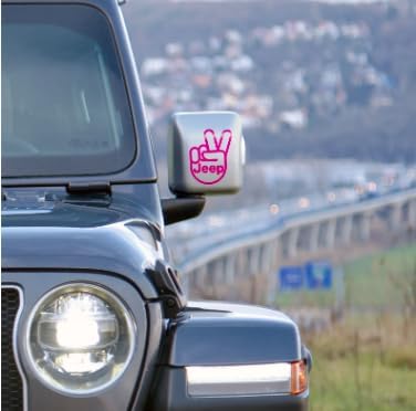 Amazon.com - Jeep Wave Peace Graphic Decal (Gloss Pink)
