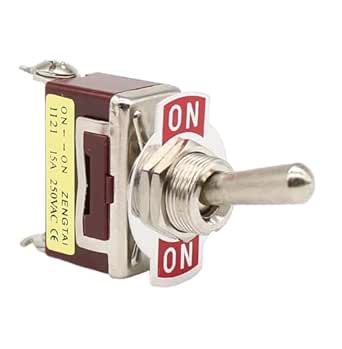 E-TEN1121 3-Pin SPDT 3 Terminal G110 ON-ON 15A 250V Toggle Switch(1121 ...