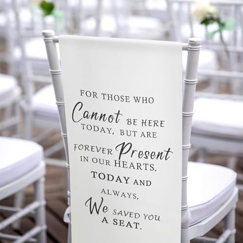 Amazon.com: HunnmingRe Memorial Wedding Chair Sign Wedding Memorial ...