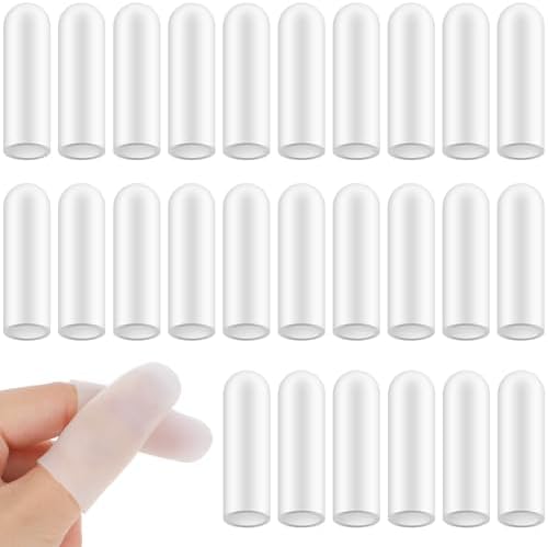 Amazon.com: 26 Pcs Finger Protectors Gel Finger Cots Covers Clear ...