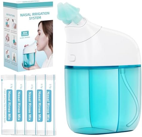 Amazon.com: iTHERAU Nasal Irrigator Sinus Rinse Bundle, Strong Power ...