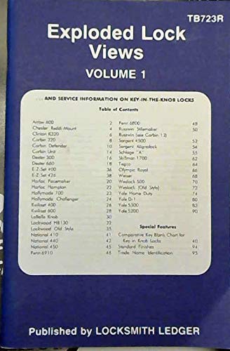 Exploded Lock Views (Volume 1) and Service Information on Key-In-The ...