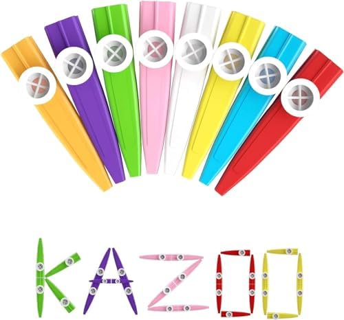 24 Pieces Plastic Kazoos Multi Colors Kazoo Musical Instruments Great ...