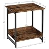 Amazon.com: IRONCK End Table, 20 Inch Side Tables, Easy Assembly, Wood ...