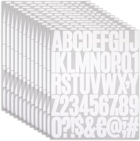 Amazon.com: 600 Pieces 12 Sheets Self-Adhesive Vinyl Alphabet Letters ...