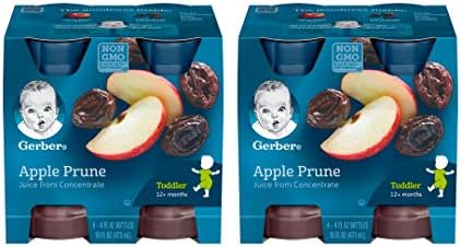 Amazon.com: Gerber Apple Prune Juice, 100% Juice from Concentrate, 4-4 ...