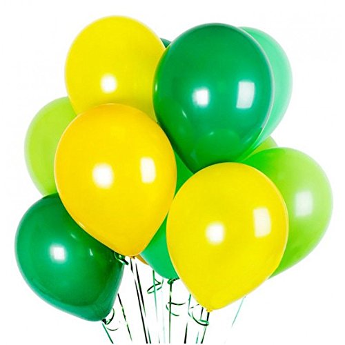 Masti Zone Pack Of 50 (25 Yellow + 25 Green) Metallic Latex Balloons ...