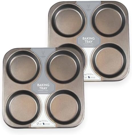 Caribou Living Yorkshire Pudding Large 4 Hole Tray Non Stick Carbon ...