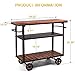 Amazon.com - Industrial Bar Cart, Serving Cart with Wheels and Handle ...