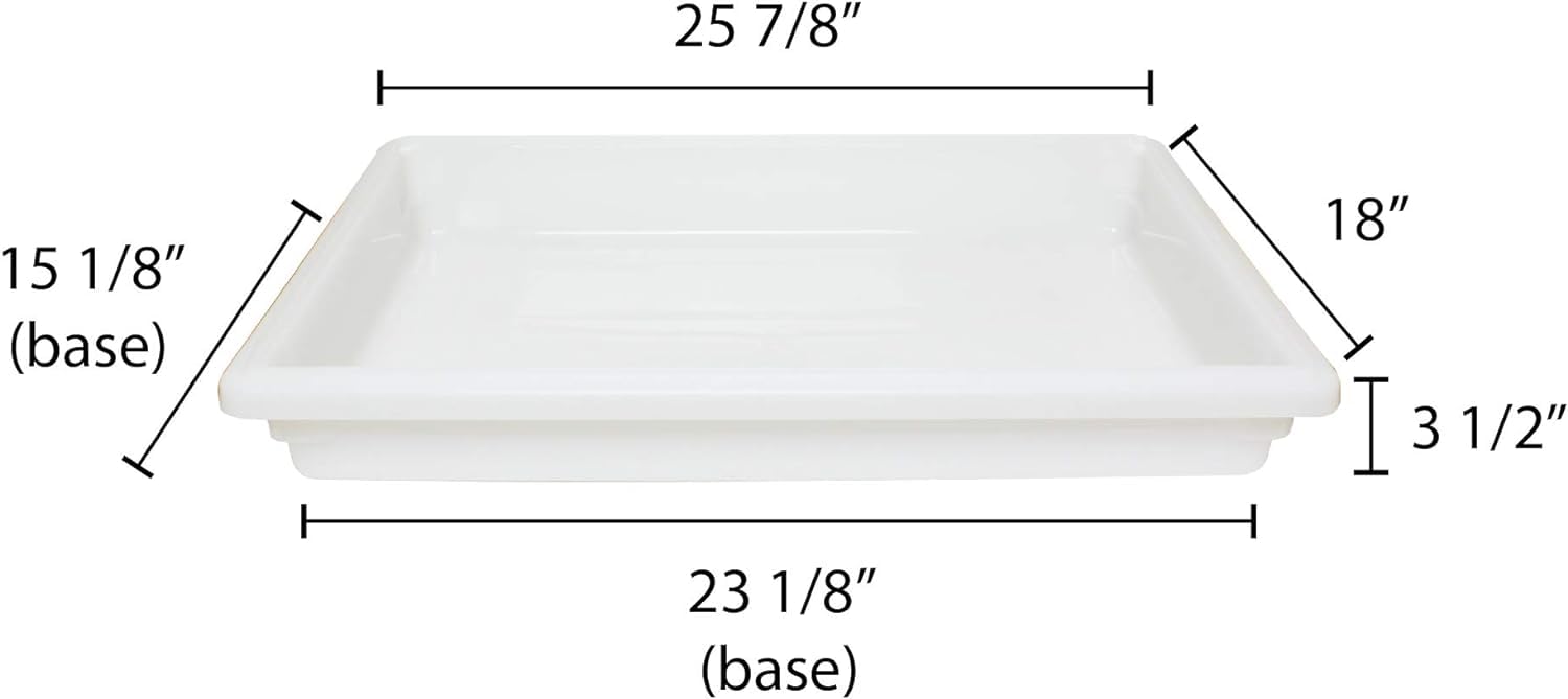 Snapklik.com : 5 Gallon White Food Storage Box Polypropylene 18" X 26 ...