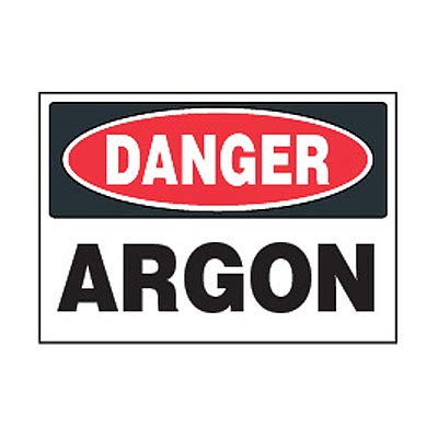 Amazon.com: 5" X 7" Danger, ARGON5" H x 7" W Super-Stik Adhesive Pack ...
