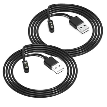 Amazon.com: 2 Pin Chargers for FitCloudPro Smart Watch Cord, 2-Pack ...