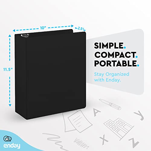 Snapklik.com : 2 Inch 3 Ring Binder 2 Black, Slant D-Ring 2 In Binder ...