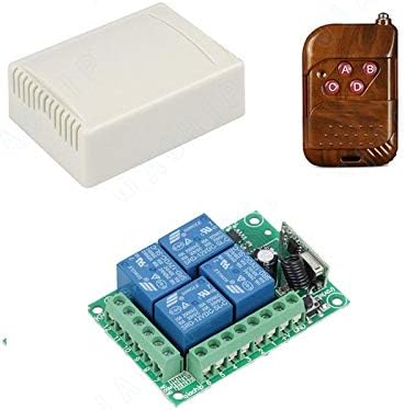 xcluma 4 Channel Rf Wireless Remote Control Receiver Dc 12V Relay Self ...