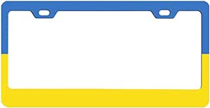 Amazon.com: Ukraine License Plate Flage Frame National Flag Suitable ...