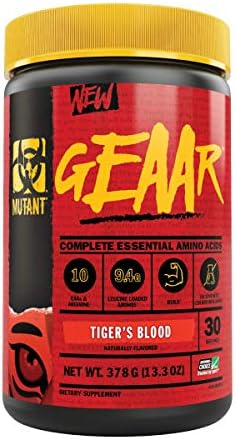 Amazon.com: Mutant GEAAR - 9.4g of EAA Powder + Arginine, 7g BCAAs, 4g ...