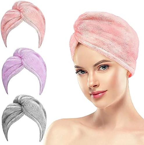 Cortina Microfiber Hair Towel Cap, Soft Absorbent Quick Drying Cap for ...