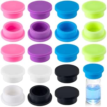 Lekgavd 18pcs Protective Vial Caps for 3ml Glass Vials, 6 Colors ...