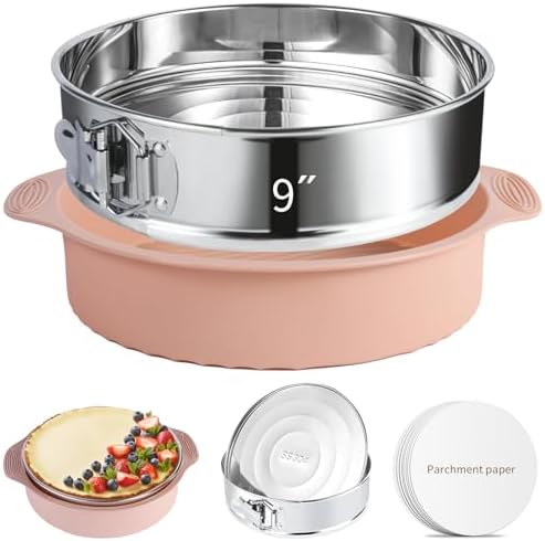 Amazon.com: JNXHON Springform Cake Pan, Stainless Steel Springform Pans ...