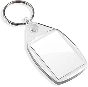 Turquoise Clear Acrylic Blank Keyrings Key Fobs 35 x 24 mm | Small Size ...