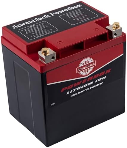 Amazon.com: Advanblack Lithium Motorcycle Battery, Powerbox 45Ah/576Wh ...