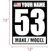 Amazon.com: MC MOTOPARTS Racing Numbers Sticker for Track Day - Custom ...
