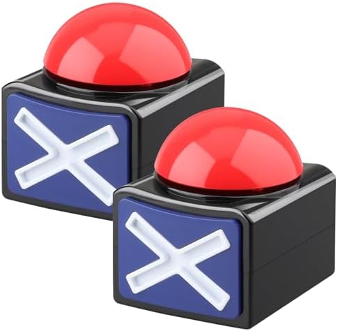 Amazon.com: DOXISHRUKY 2 Pack Game Buzzers with Lights & Sound - Quiz ...