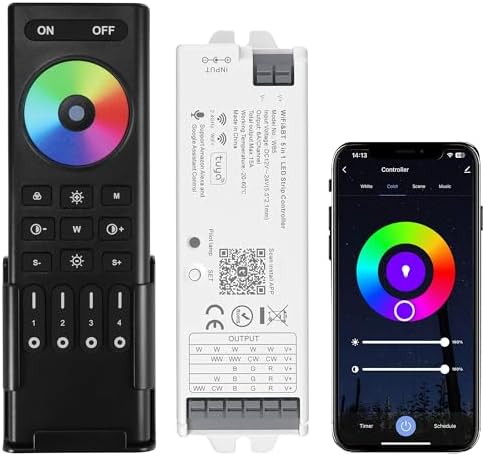 Amazon.com: XXK WB5 WiFi PWM 12V/24V LED Controller with RC03RFB RF ...