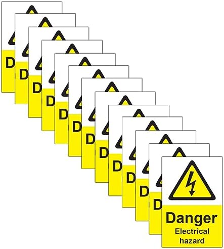 RDLCAR Danger Electrical Hazard Warning Signs, Electrical Hazard ...