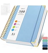 Amazon.com : Bullet Dotted Journal Spiral Notebook, 300 Pages Leather ...