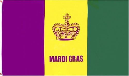Amazon.com : Mardi Gras - 3'x5' Polyester Flag (Vertical Stripes ...