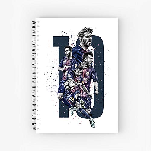 Art Bundle Messi Notebook - 80 GSM, Wiro Bound Diary, with plain sketch ...