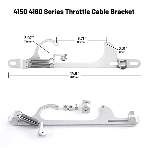 Snapklik.com : Endxedo Throttle Cable Bracket For 4150 4160 Series Adjustable Carburetor Bracket ...