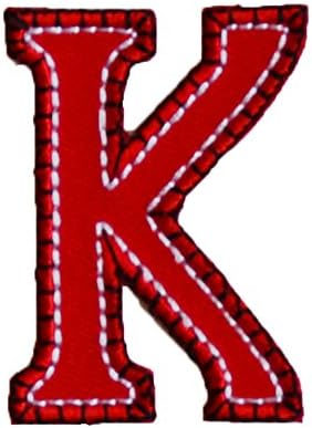 Amazon.com: TrickyBoo Iron-On Letter Patch Craft Applique K Red Blue ...