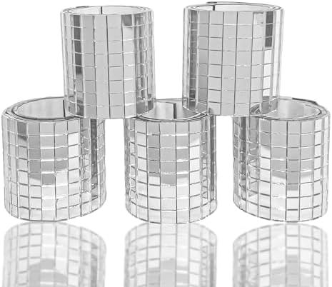 Amazon.com: Yeehlmer Glass Mirror Disco Tiles 2400Pcs, 5 x 5 mm Self ...