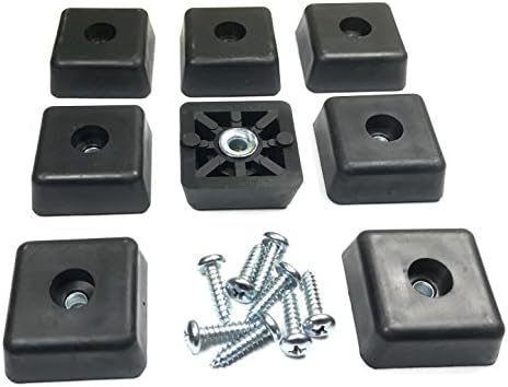 4 Large Cube Square Rubber Feet Bumpers - 1.125 H X 1.500 W - Made in ...