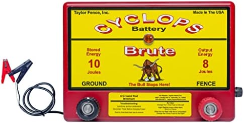 Amazon.com : Cyclops Brute Battery - 8 Joule Fence Charger - Battery ...