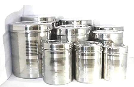 Buy Royal Rajawadi Stainless Steel Dabba Set | 15 Pcs Steel Dabba | 500 ...