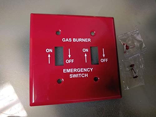 COLIBYOU Red Metal Emergency GAS Burner Furnace Wall Plate Cover 2-Gang ...