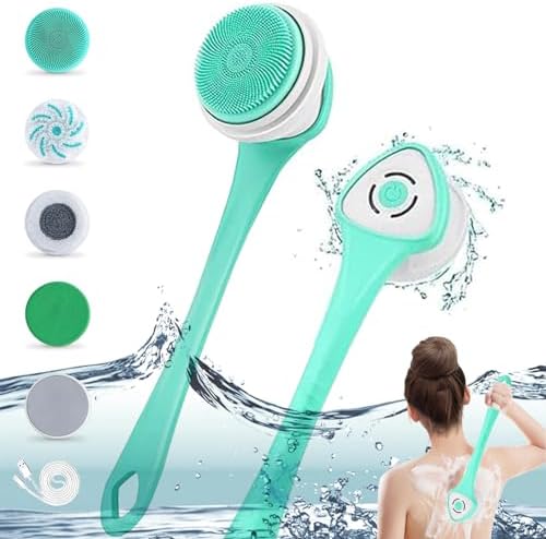 Amazon.com : Electric Body Brush Rechargeable Back Washer for Shower ...