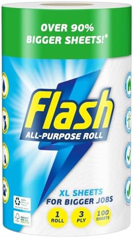 Flash Extra Large Kitchen Towel 1 Roll : Amazon.co.uk: Grocery