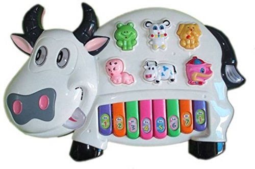 Buy PLAY DESIGN Musical Cow Educational Piano Keyboard for Kids 3(Multi ...
