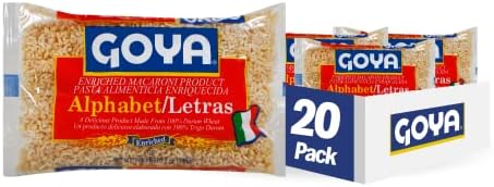 Amazon.com : Goya Foods Alphabet (Letras) Pasta, 7 Ounce (Pack of 20 ...