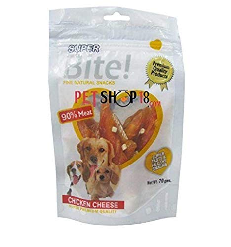 Buy Super Bite Dog Treats Chicken Cheese 70 Gm Online at Low Prices in ...