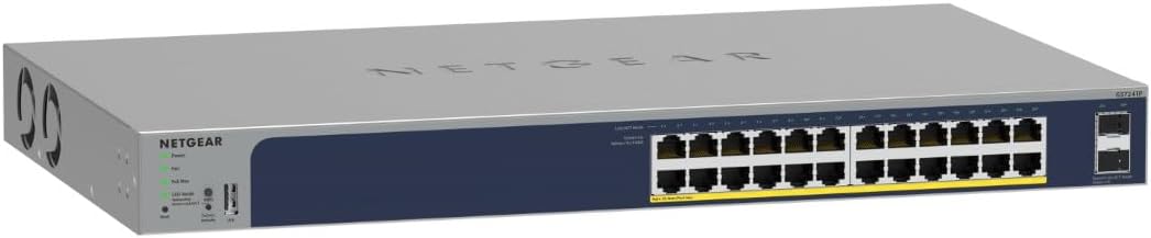 NETGEAR PoE Switch 24 Port , Gigabit PoE+ Smart Managed Switch 19 Zoll ...