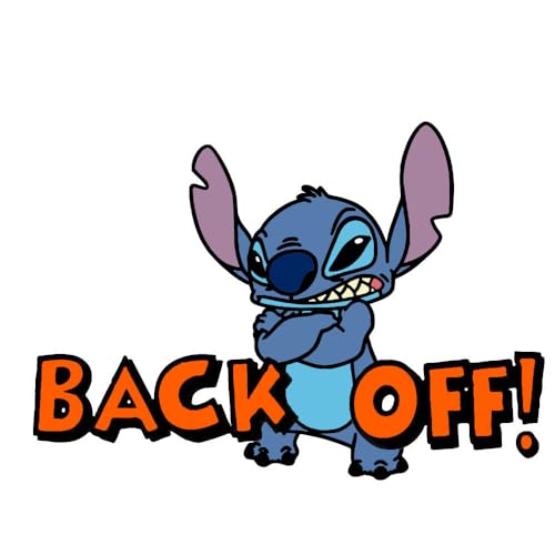 Snapklik.com : Back Off, Stitch, Vinyl Decal, Sticker For Cars, Windows ...