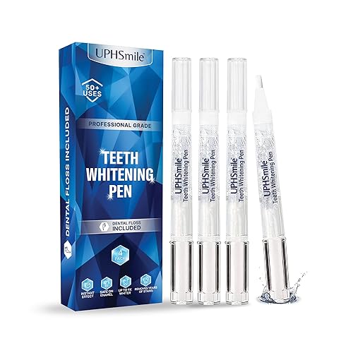 UPHSmile Teeth Whitening Pen (4 Pens) - 50+ Uses, Non-Sensitive ...