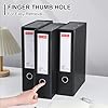 GUOKOFF Black Box Files A4, 4 Pack Foldable Box File with Document Clip ...