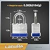 LanuBe Lock Laminated keyed Padlock (1-9/16", 40mm), keyed Alike Locks ...