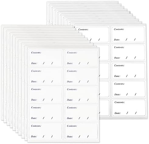 Innoveem Freezer Labels Easy Peel Off - Frozen Food Labels Stickers ...